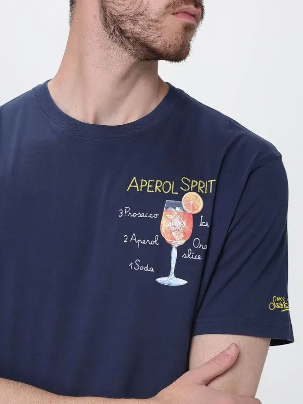 MC2 SAINT BARTH Cotton Crew Neck T-shirt - Navy