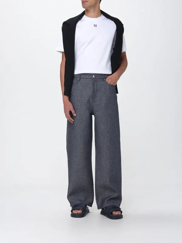 Fendi Cotton Denim Straight Jeans
