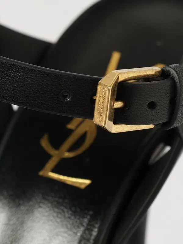 Saint Laurent Calfskin Leather Platform Stiletto Sandals