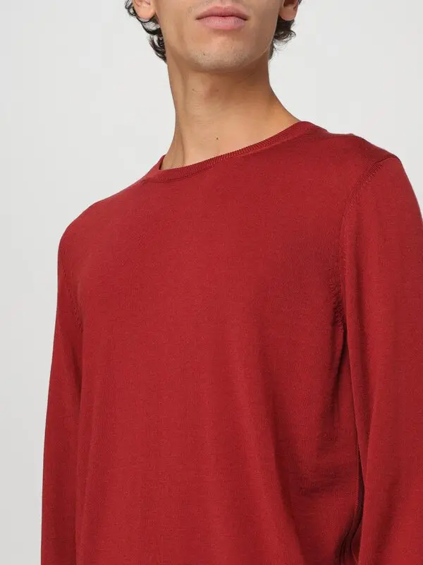 BOSS Crew Neck Long Sleeve Jumper - Ruby