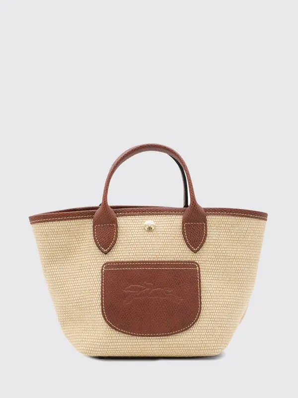 Longchamp Xs Le Pliage Collection Raffia And Leather Bag