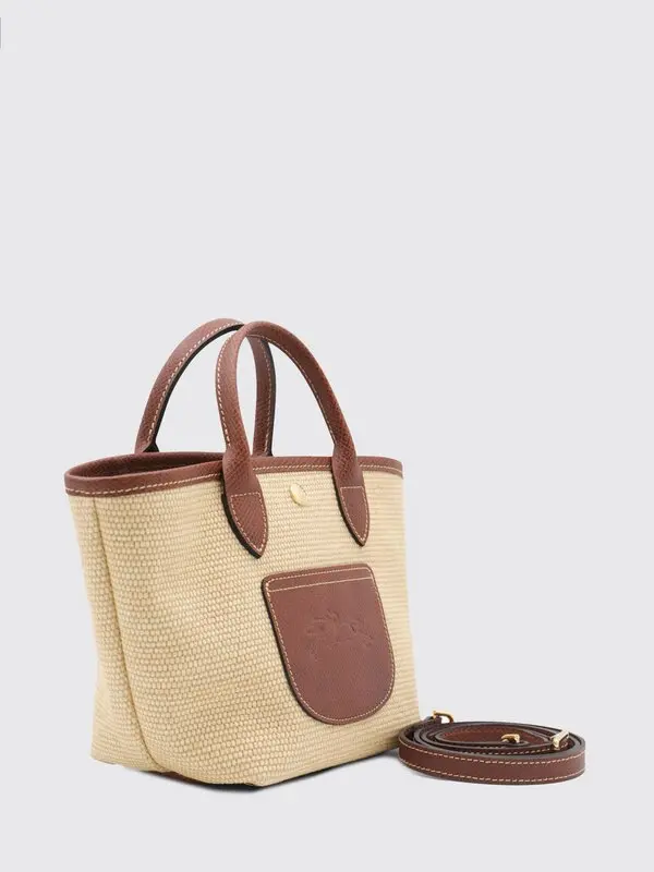 Longchamp Xs Le Pliage Collection Raffia And Leather Bag