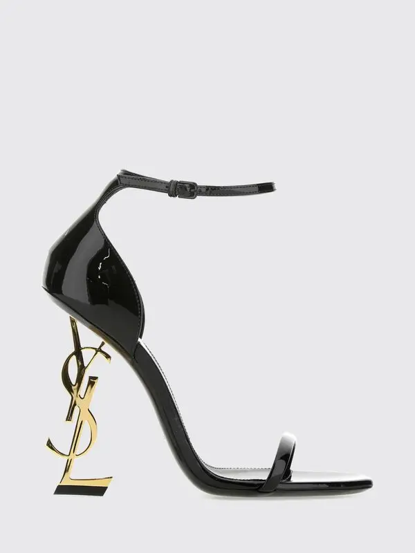 Saint Laurent Opyum Monogram Stiletto Sandals - Black