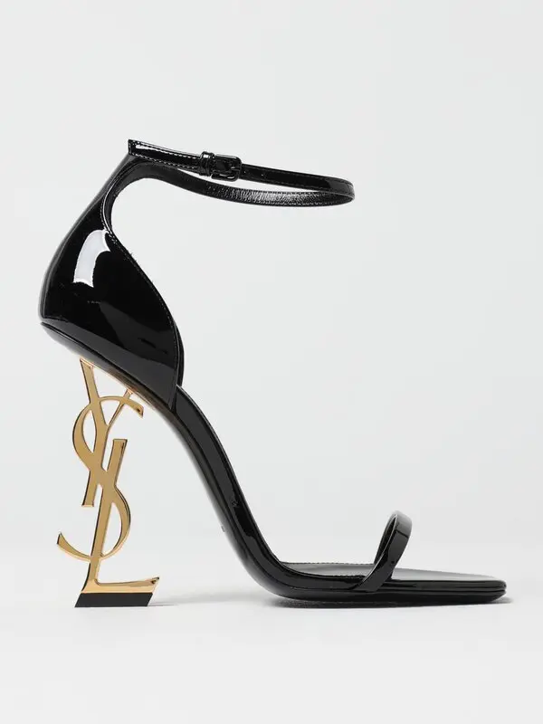 Saint Laurent Opyum Monogram Stiletto Sandals - Black