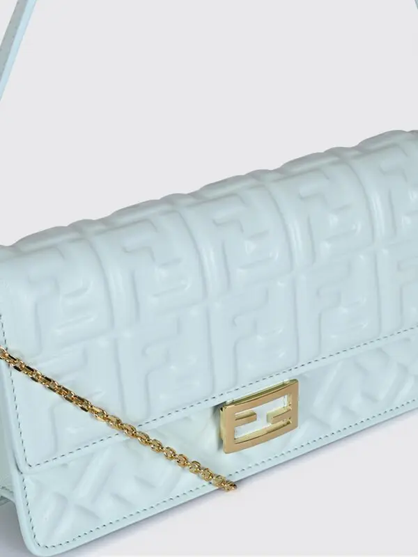 Fendi Tube Mini Wallet On Chain Bag In Calfskin Leather - Green