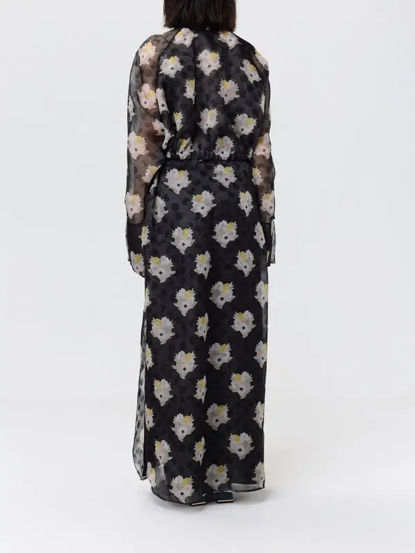 Fendi Silk Shirtdress With Floral Print