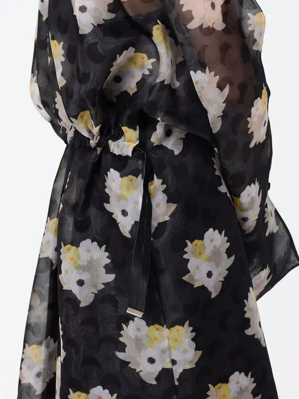 Fendi Silk Shirtdress With Floral Print