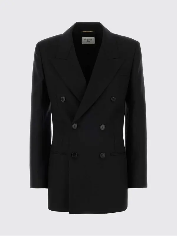 Saint Laurent Double Breasted Virgin Wool Blazer