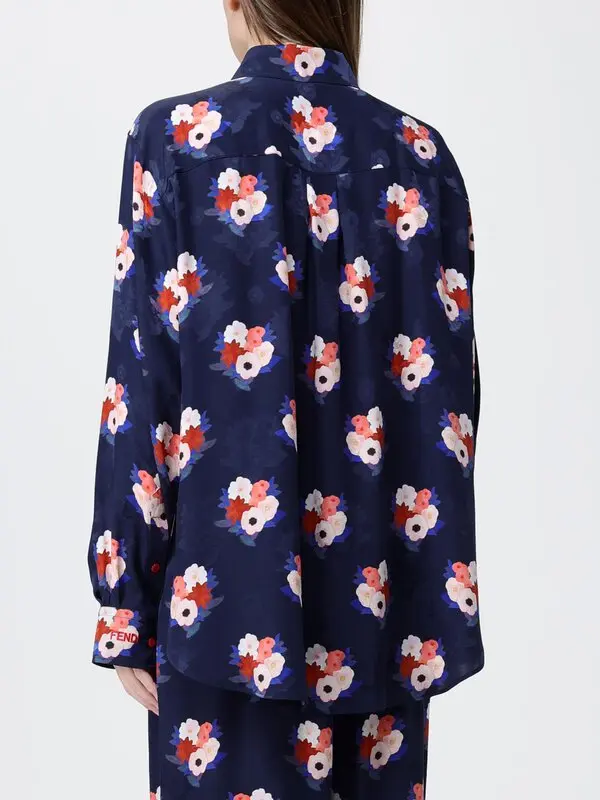 Fendi Silk Shirt With Floral Print