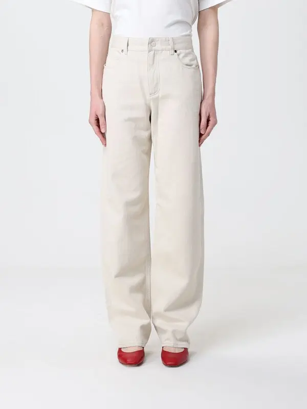 Fendi Straight Leg Denim Jeans In And Cream