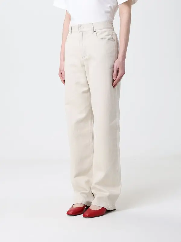 Fendi Straight Leg Denim Jeans In And Cream