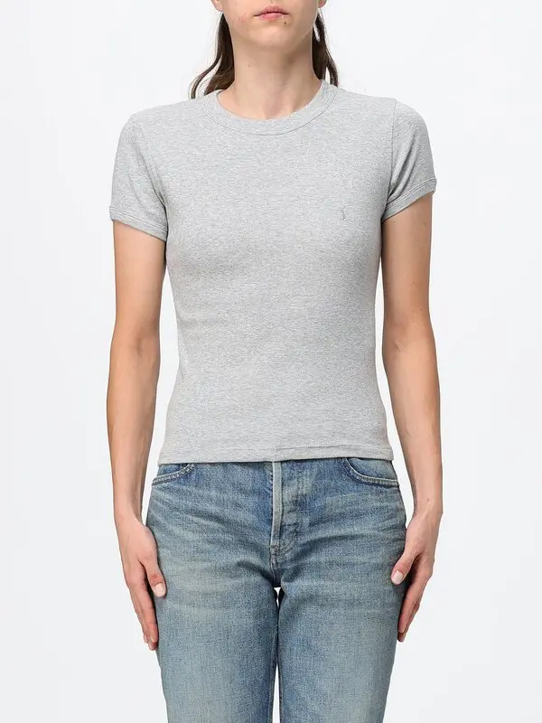 Saint Laurent Cotton T-shirt - Grey