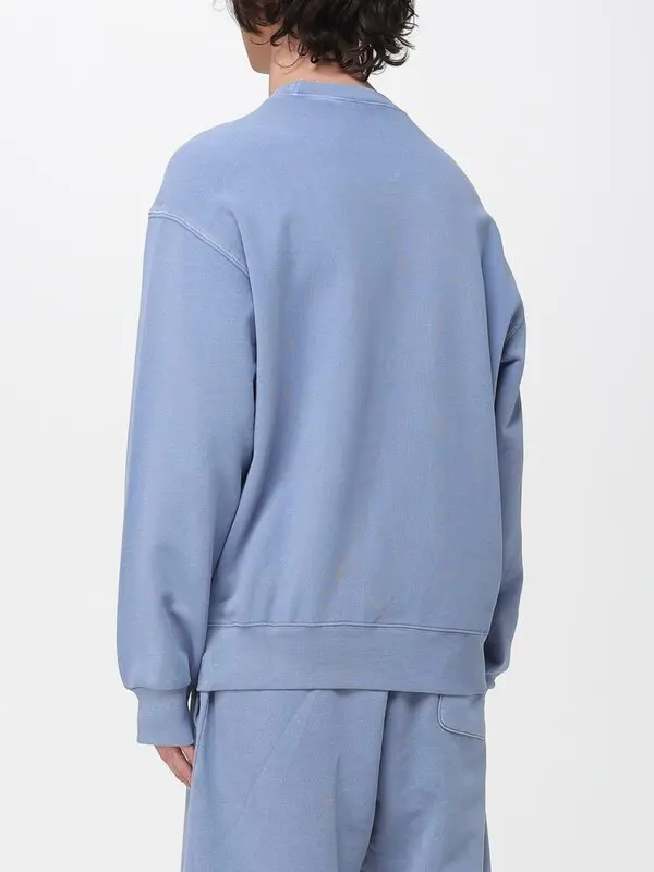 Carhartt Work In Progress Cotton Crewneck Sweatshirt With Logo - Blue