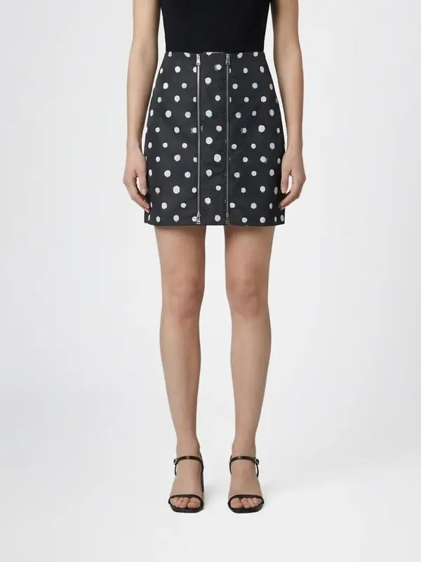 Fendi Polka Dot Silk Mini Skirt