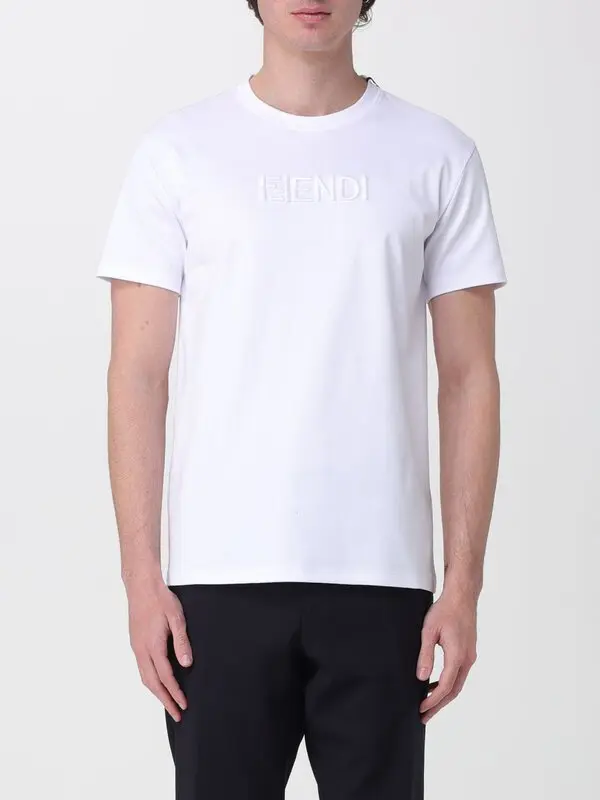 Fendi Cotton T-shirt With Logo - White