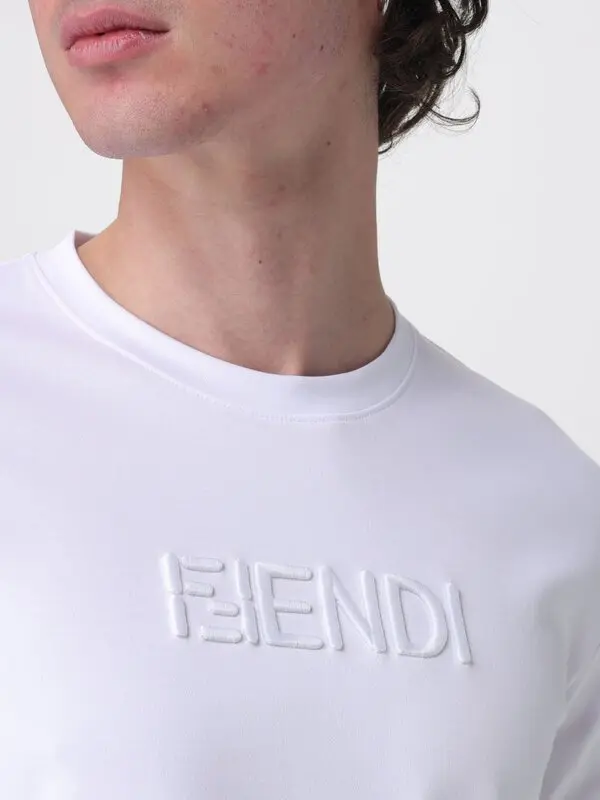 Fendi Cotton T-shirt With Logo - White