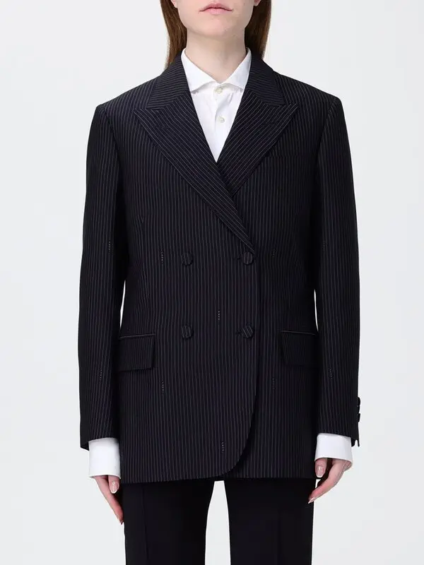 Fendi Pinstripe Wool Blend Double-breasted Blazer