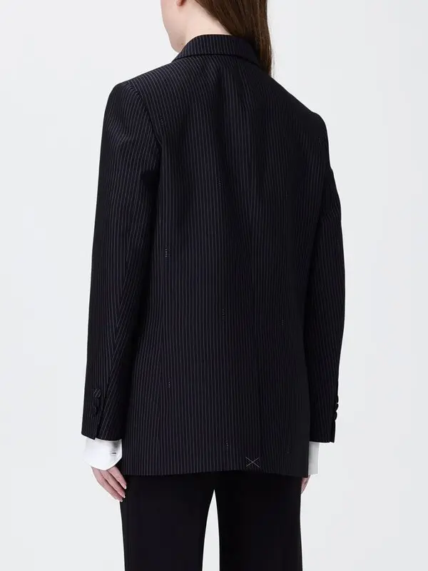 Fendi Pinstripe Wool Blend Double-breasted Blazer