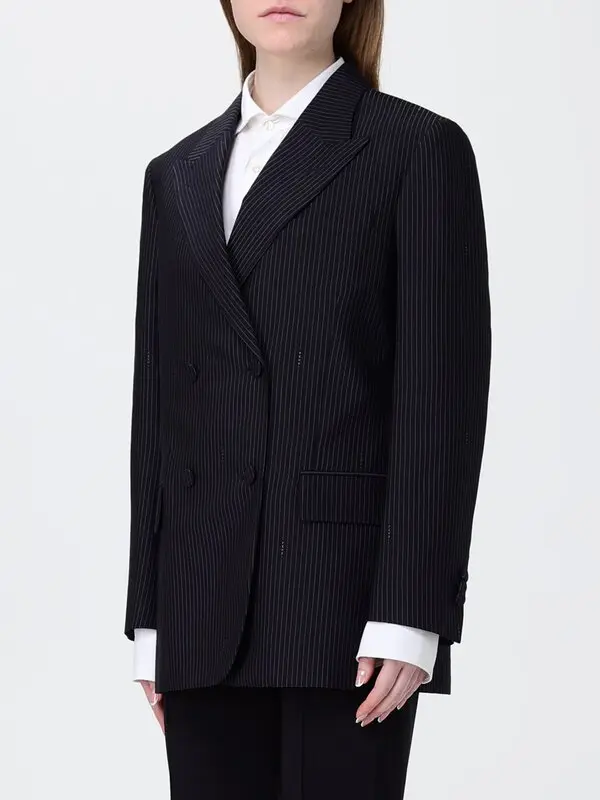 Fendi Pinstripe Wool Blend Double-breasted Blazer