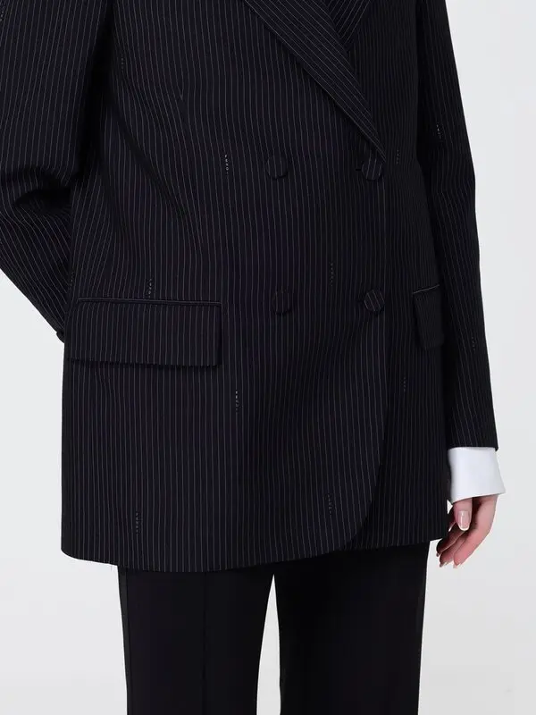Fendi Pinstripe Wool Blend Double-breasted Blazer