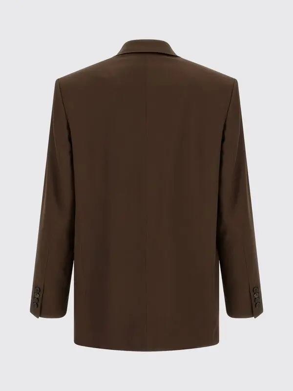 Saint Laurent Double-breasted Peak Lapel Silk Blazer