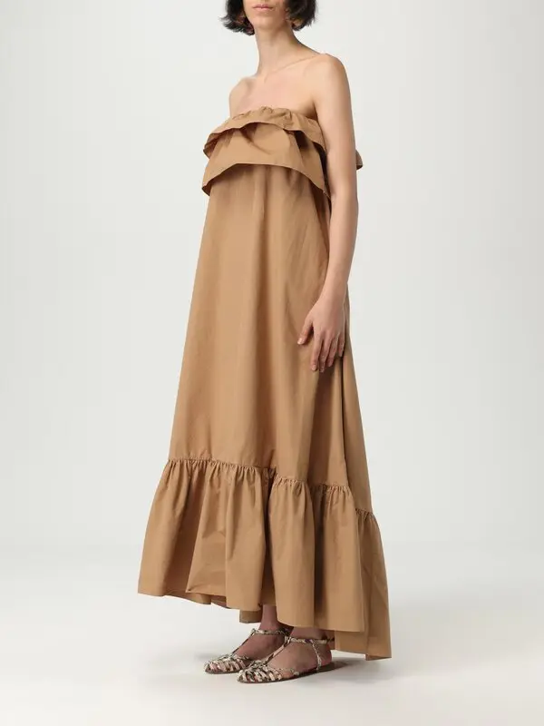 Saint Laurent Ruffled Tiered Maxi Dress