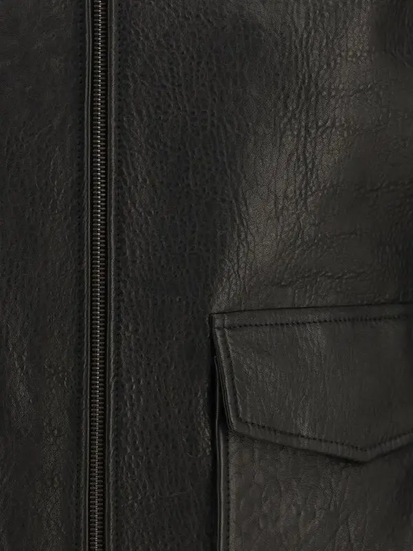 Saint Laurent Leather Bomber Jacket