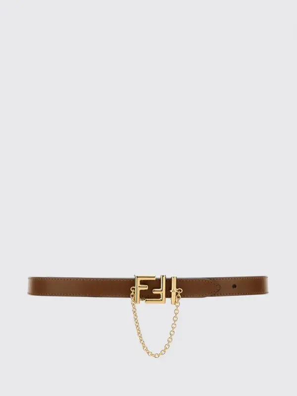 Fendi Reversible Ff Calfskin Belt - Brown