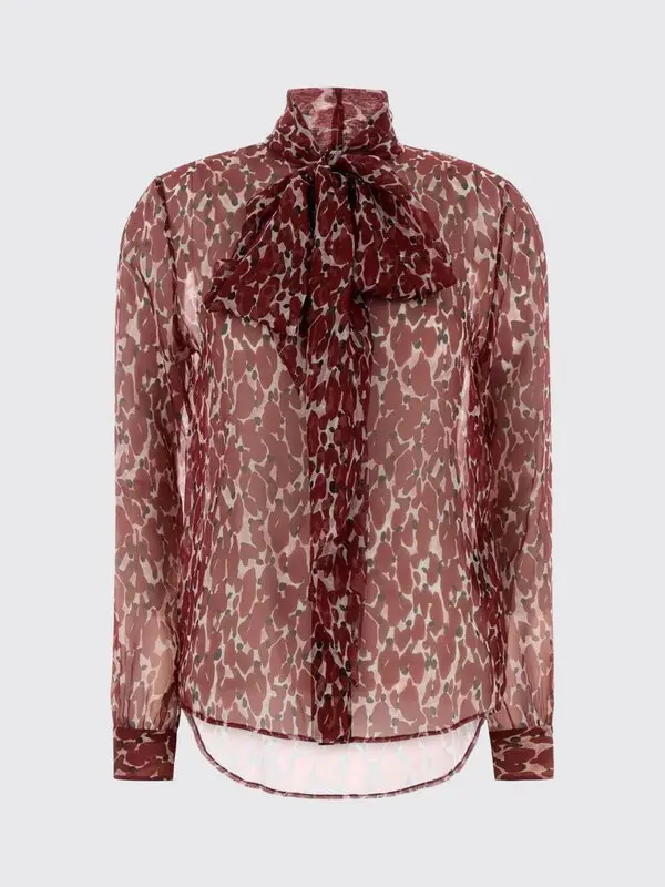 Saint Laurent Silk Shirt With Floral Print
