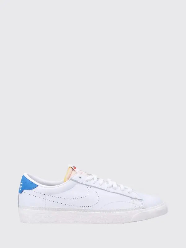 Nike Classic Ac Smooth Leather Sneakers With Perforated Swoosh