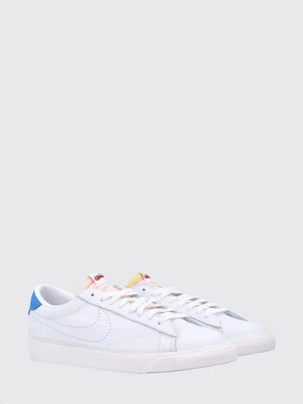 Nike Classic Ac Smooth Leather Sneakers With Perforated Swoosh