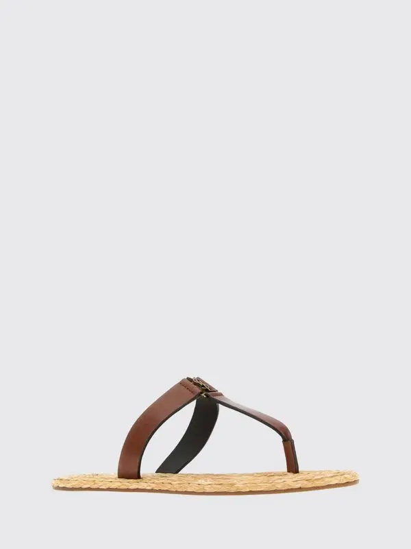 Saint Laurent Babylone Leather Flip-flops