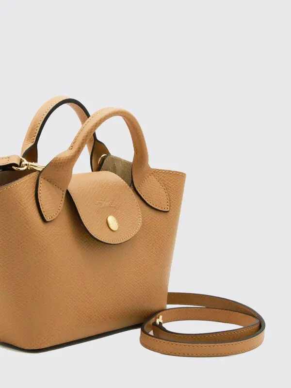 Longchamp Pure Mini Cowhide Leather Handbag With Removable Strap