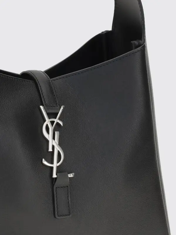 Saint Laurent Le 5 À 7 Mini Bag In Smooth Calfskin With Buckle - Black