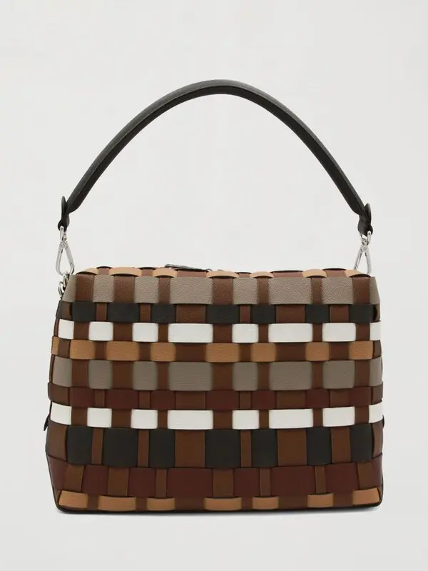 Fendi Lui Tote Bag In Smooth Calfskin Leather - Red