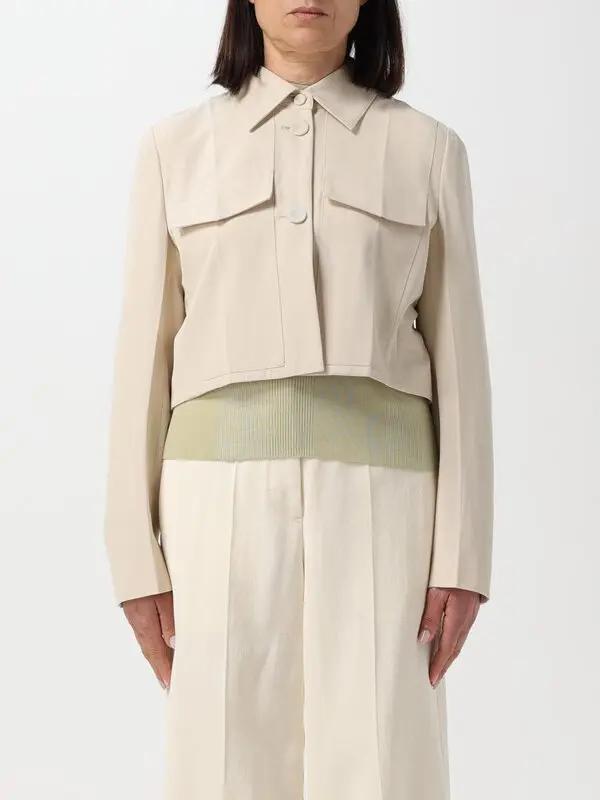 Fendi Cropped Jacket With Button Detail