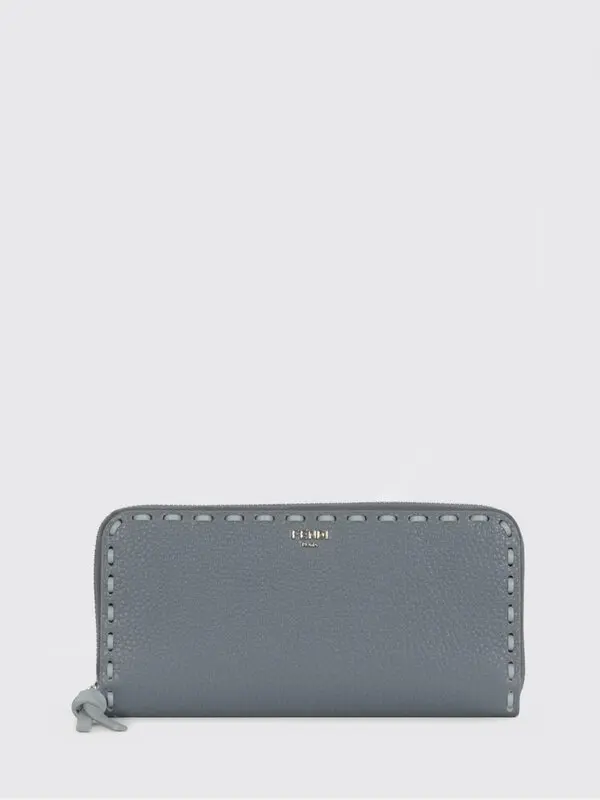 Fendi Peekaboo Cuoio Romano Wallet - Gnawed Blue