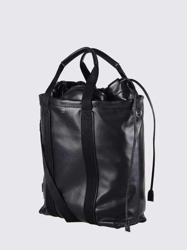 Fendi Flux Calfskin Handbag With Drawstring And Shoulder Strap