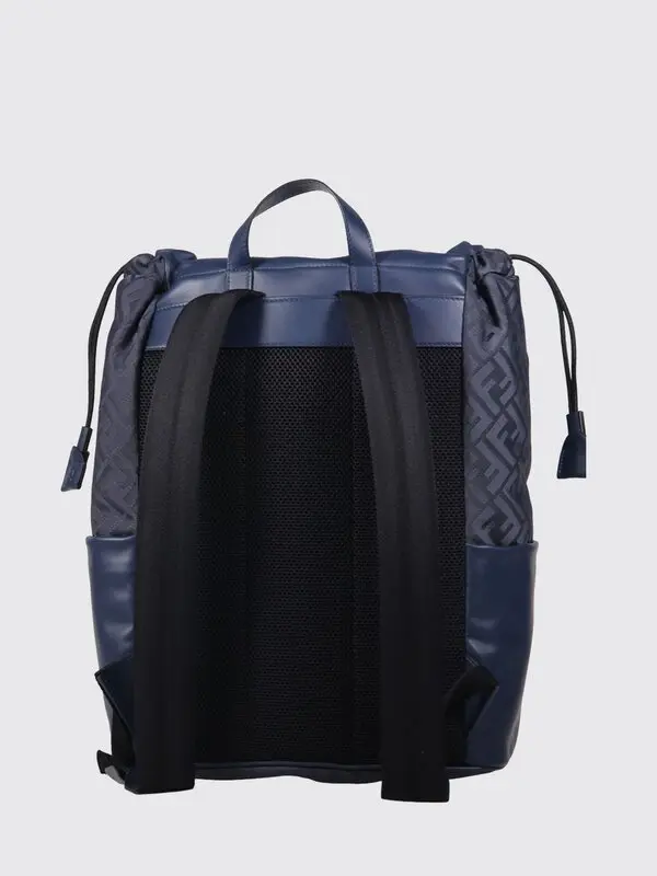 Fendi Flux Ff Jacquard Nylon Backpack With Leather Details