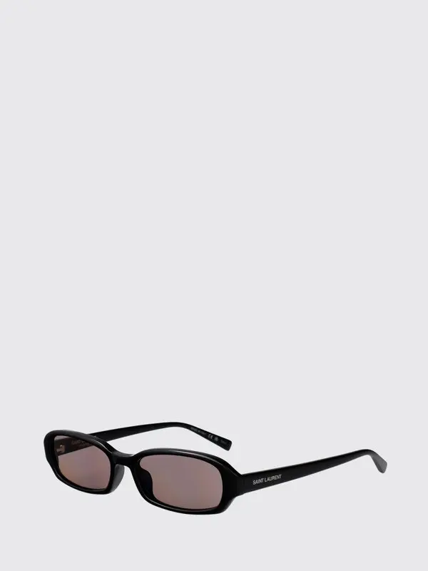 Saint Laurent Rectangular Sunglasses In Tortoiseshell Acetate With Logo