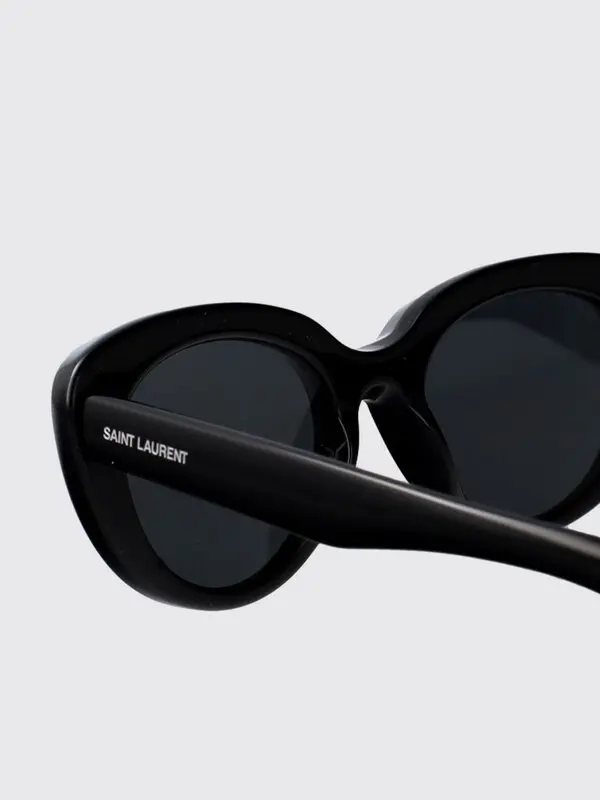 Saint Laurent Cat Eye Sunglasses With Contrast Lettering Logo