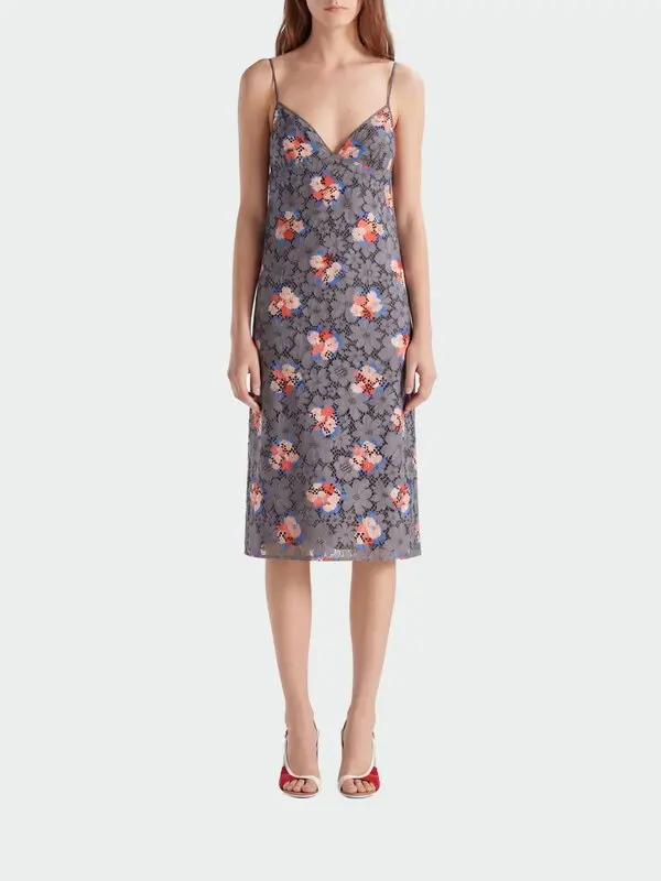 Fendi Floral Lace Midi Slip Dress