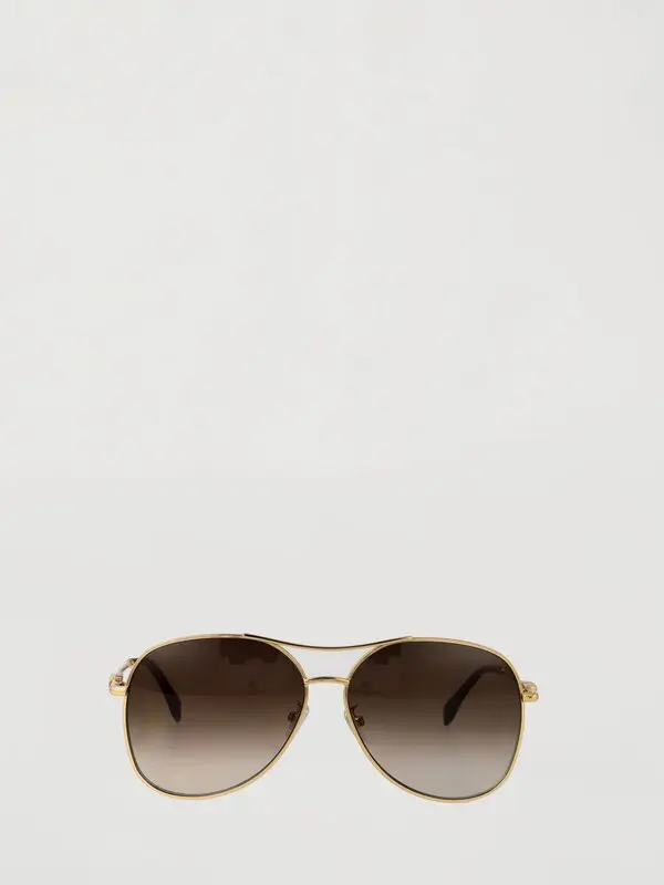 Fendi Graphy Aviator Sunglasses In Metal With Double Bridge