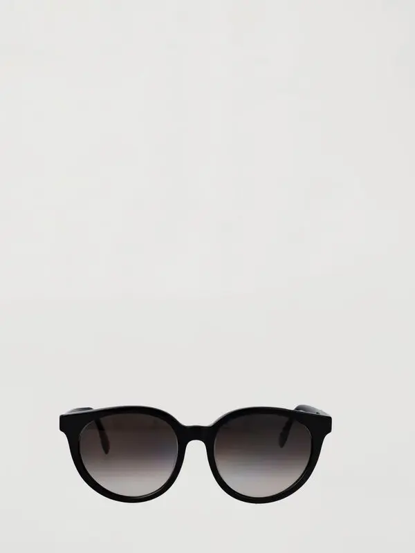 Fendi Round Frame Acetate Sunglasses With Ff Monogram Logo