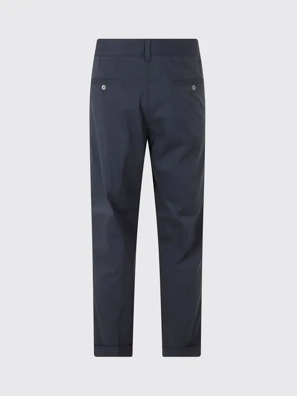 PAOLO PECORA Slim Fit Cotton Chino Pants With Slant Pockets
