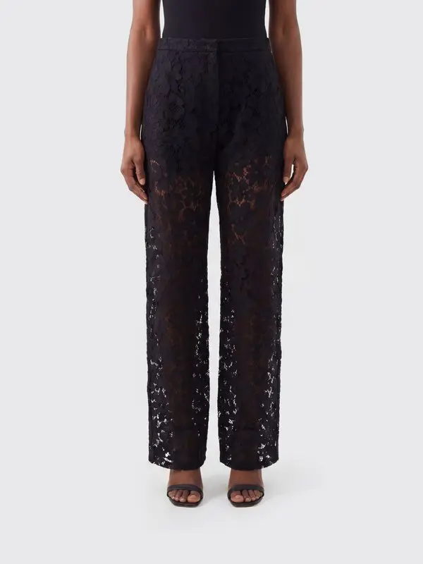 Fendi High-waisted Straight-leg Lace Palazzo Pants