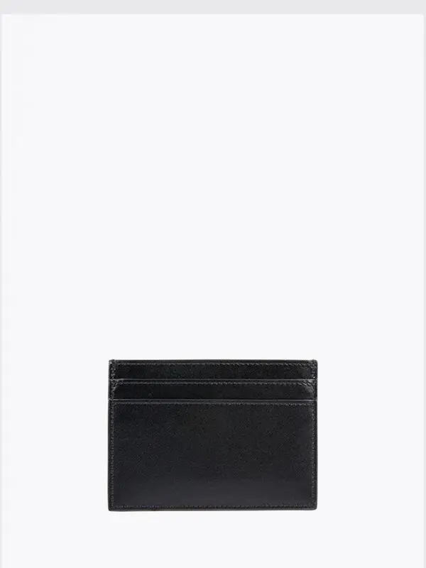 Saint Laurent Cassandre Flat Card Holder In Calfskin With Monogram