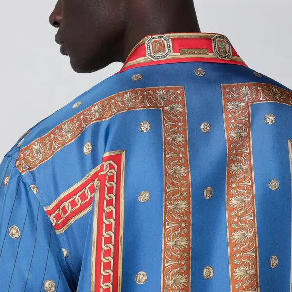 Versace Regular Printed Silk Twill Shirt