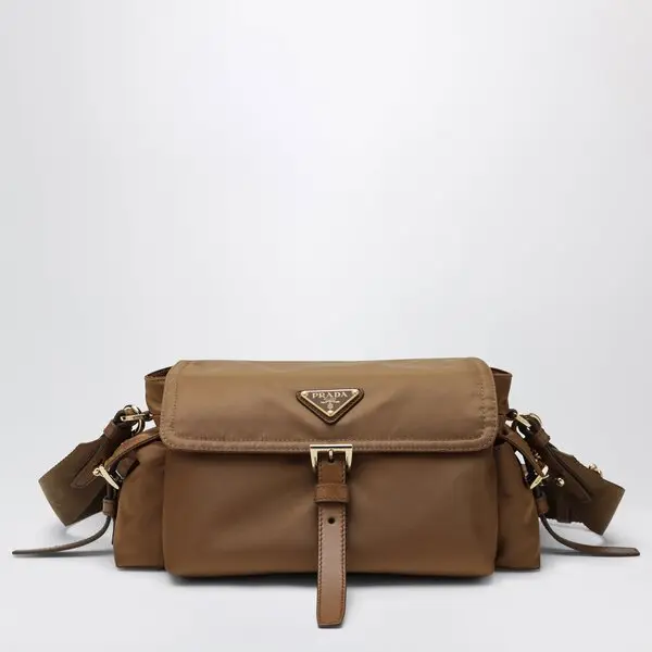 Prada Explore Medium Bag In Brandy Re-nylon