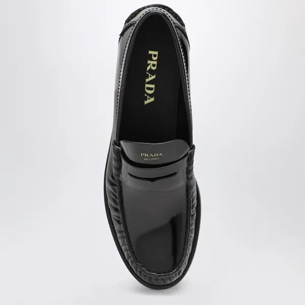 Prada Polished Leather Loafers